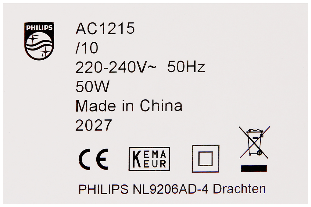 Máy lọc không khí Philips AC1215/10